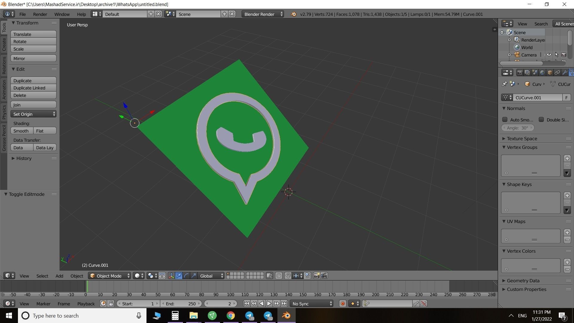3D model Whatsapp logo VR / AR / low-poly | CGTrader