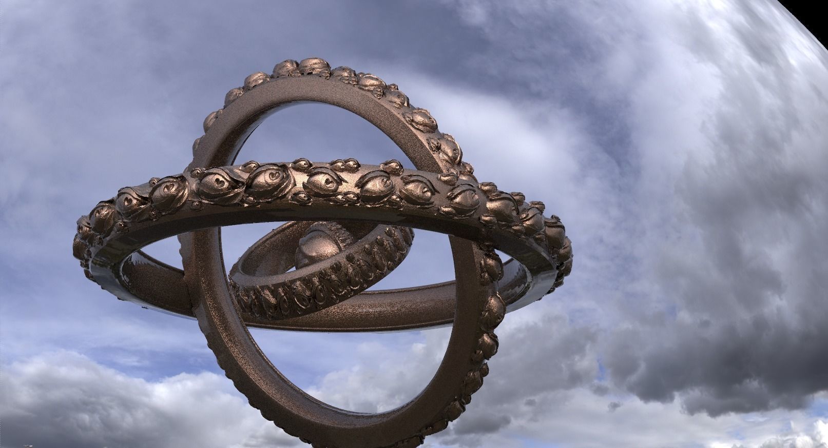Angel Wheel Eye Rings Full Scene 3D model | CGTrader