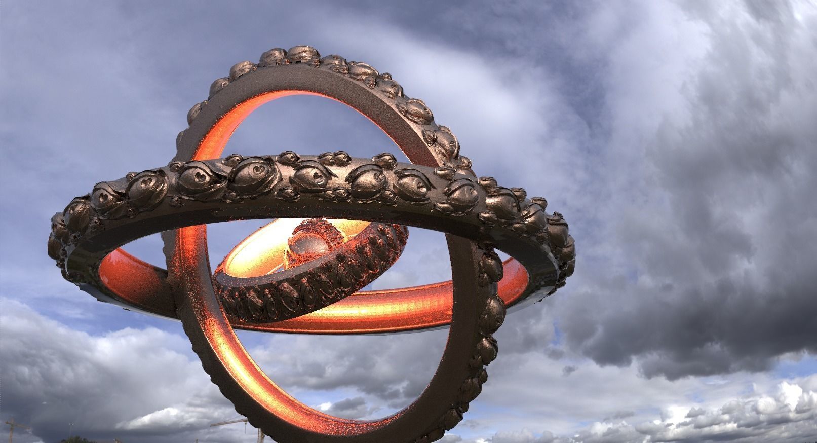 Angel Wheel Eye Rings Full Scene 3D model | CGTrader