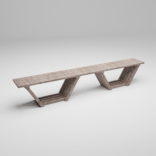 Modern Wooden Bench free 3D model | CGTrader