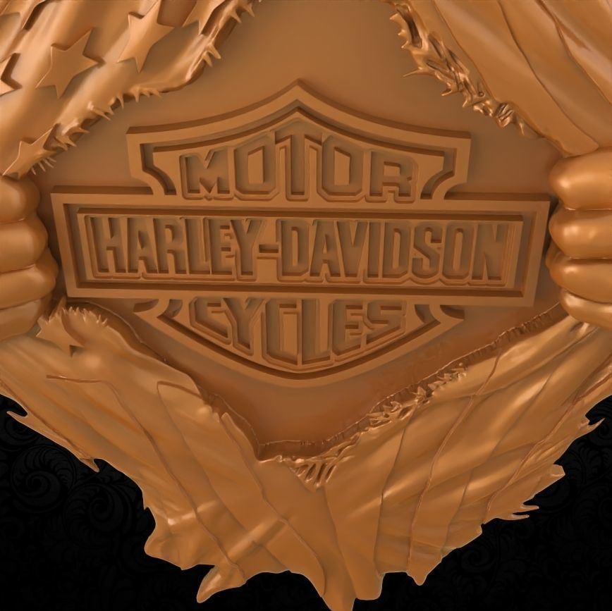 3D STL models for CNC router Harley Davidson USA 3D model 3D printable ...