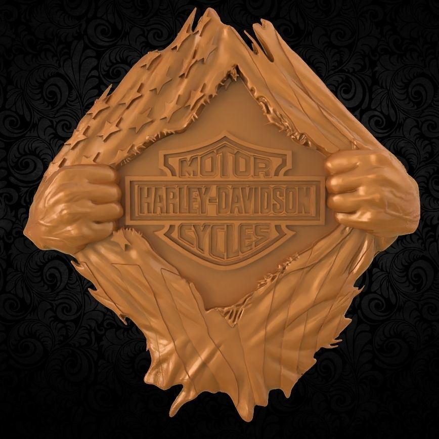 3D STL models for CNC router Harley Davidson USA 3D model 3D printable ...