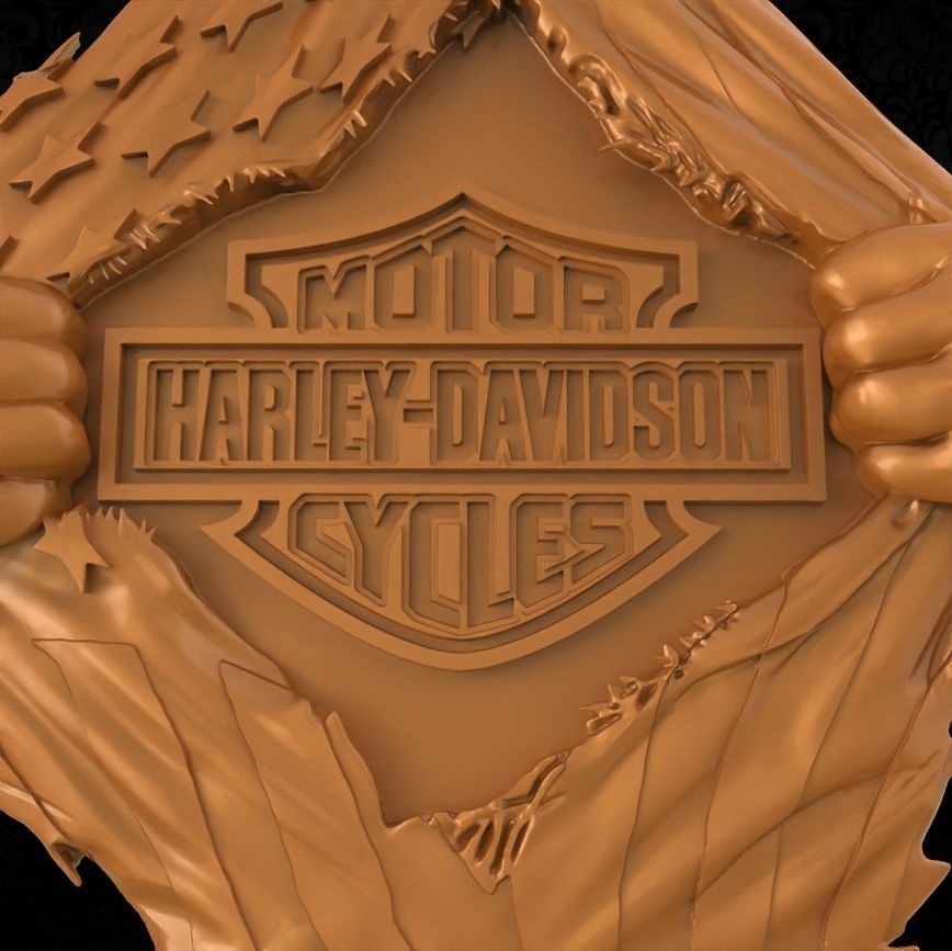 3D STL models for CNC router Harley Davidson USA 3D model 3D printable ...