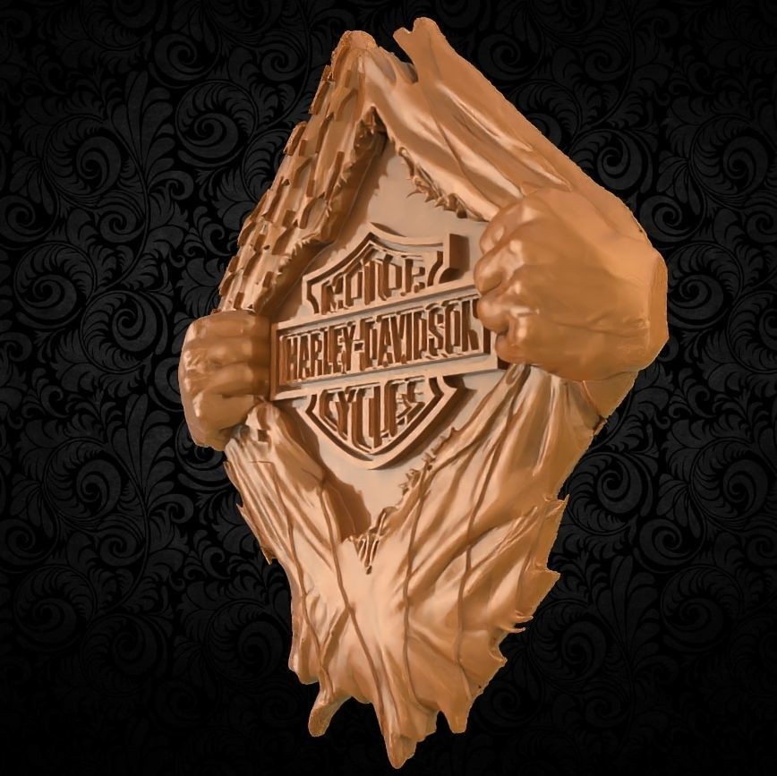 3D STL models for CNC router Harley Davidson USA 3D model 3D printable ...