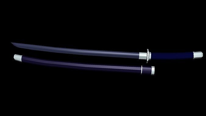 sword samurai free 3D model | CGTrader