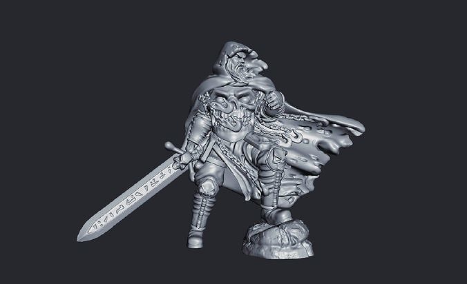 Death knight figurine 3D model 3D printable | CGTrader