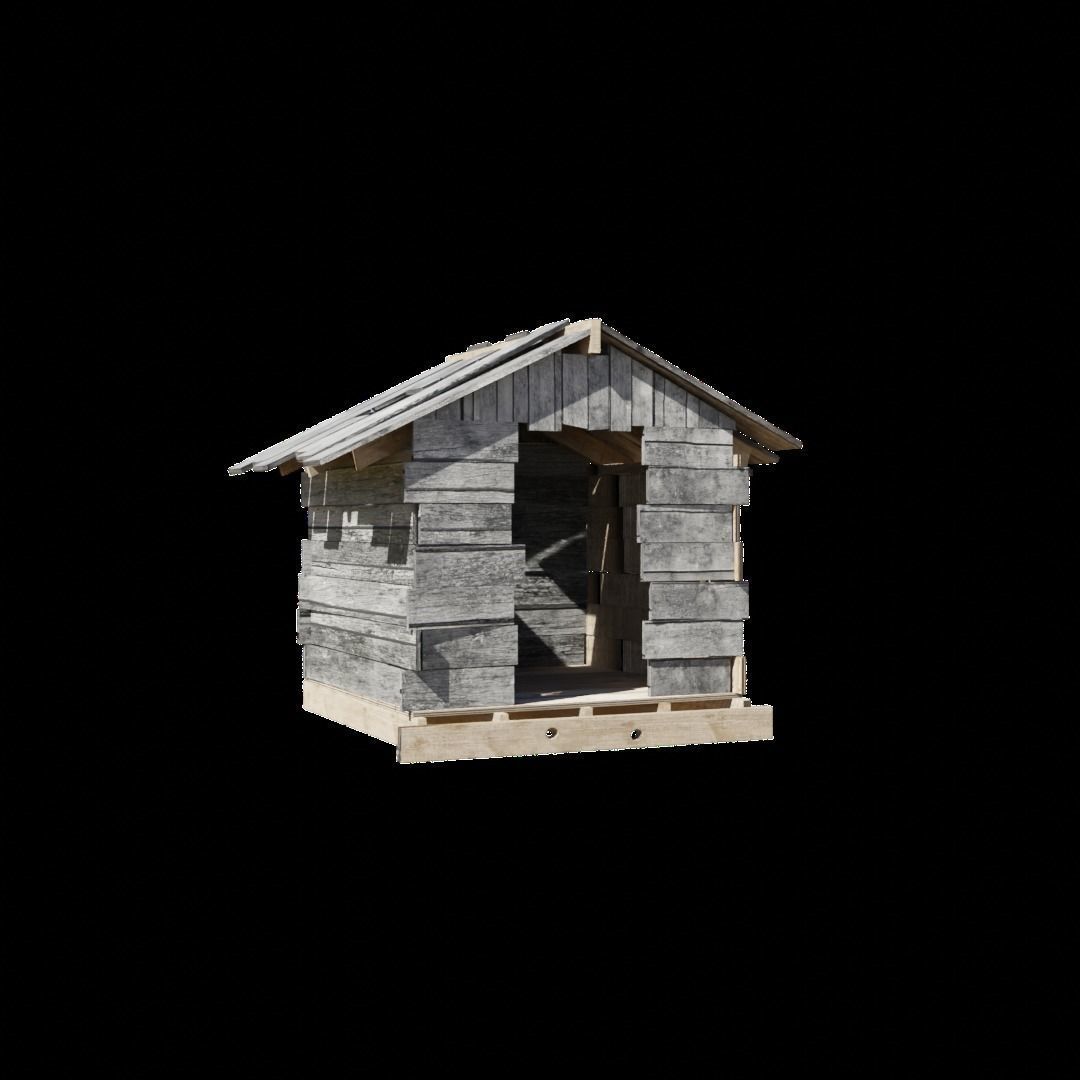 treehouse wooden dog house free VR / AR / low-poly Texture | CGTrader