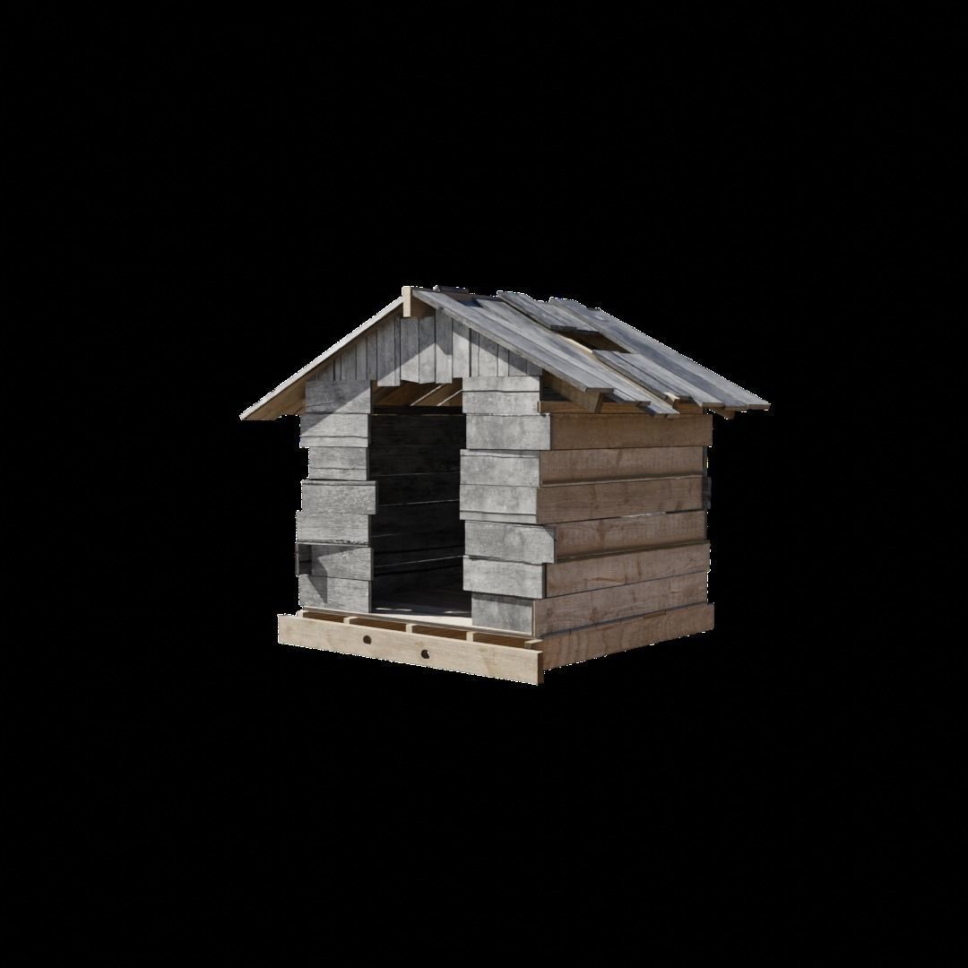 treehouse wooden dog house free VR / AR / low-poly Texture | CGTrader