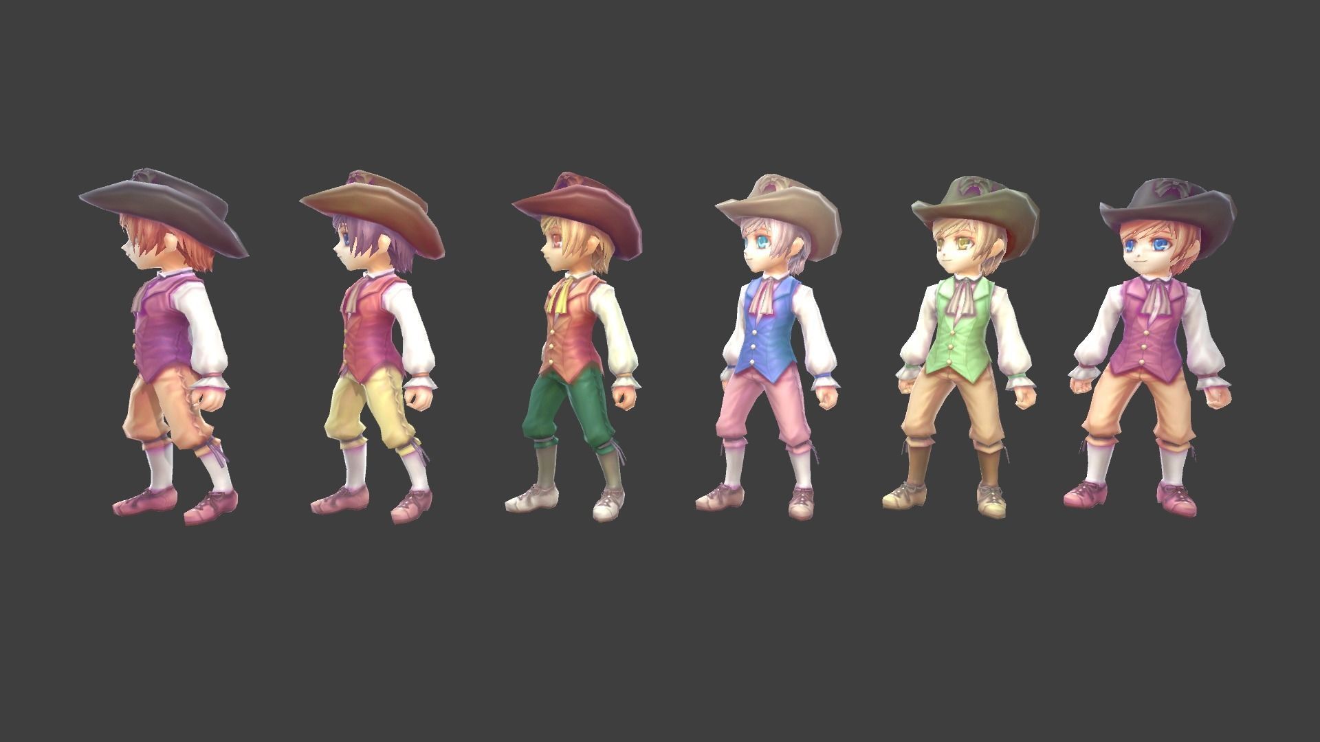 3D model Six Boys VR / AR / low-poly | CGTrader