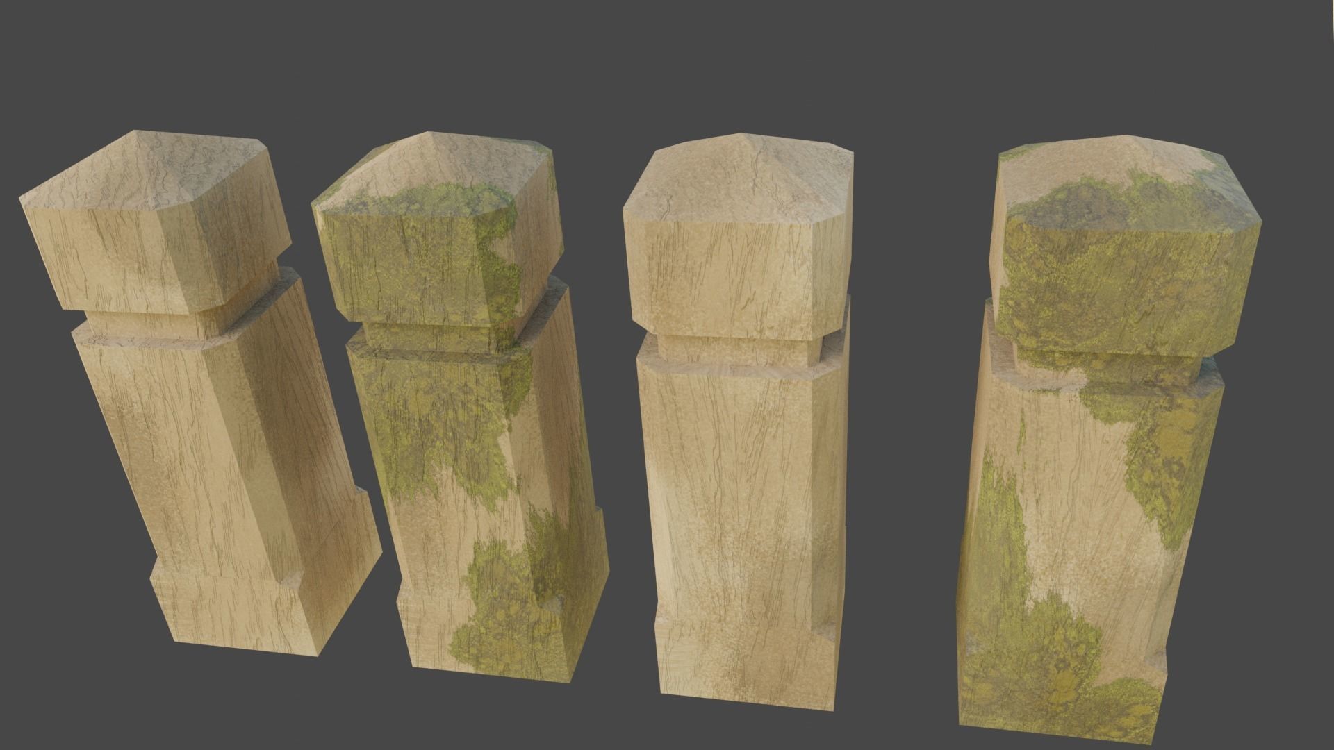 3D model German Old Town Sandstone Bollard VR / AR / low-poly | CGTrader
