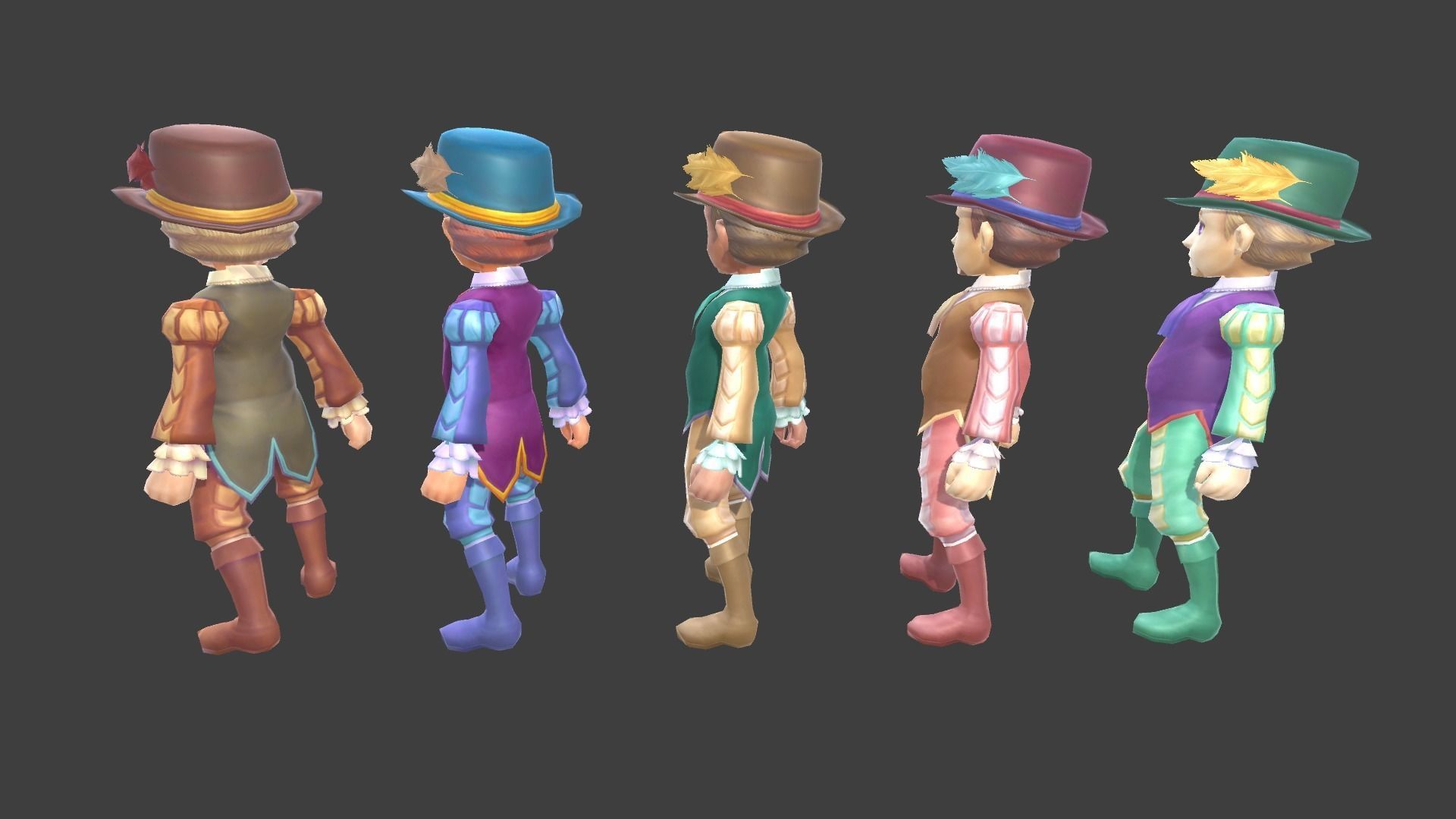 3D model Five Lords VR / AR / low-poly | CGTrader