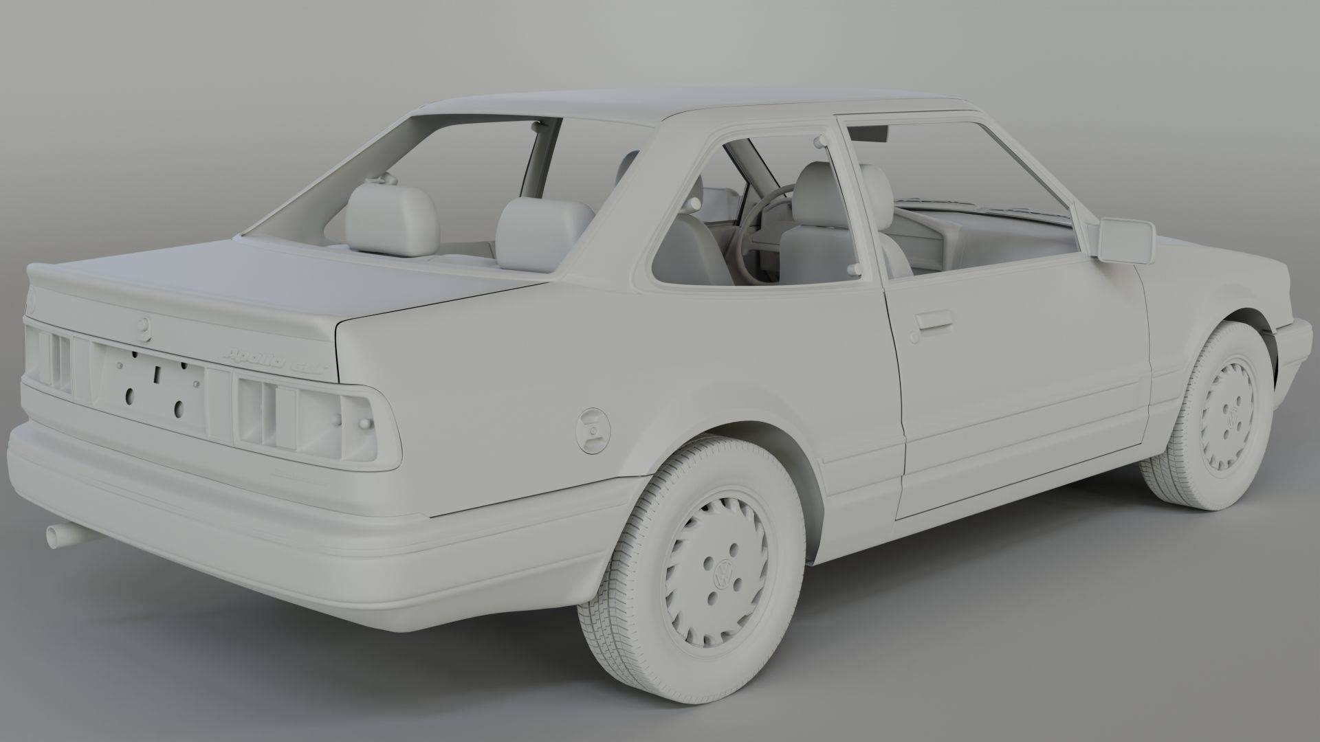 Volkswagen Apollo GLS 1990 - OBJ file only 3D model | CGTrader