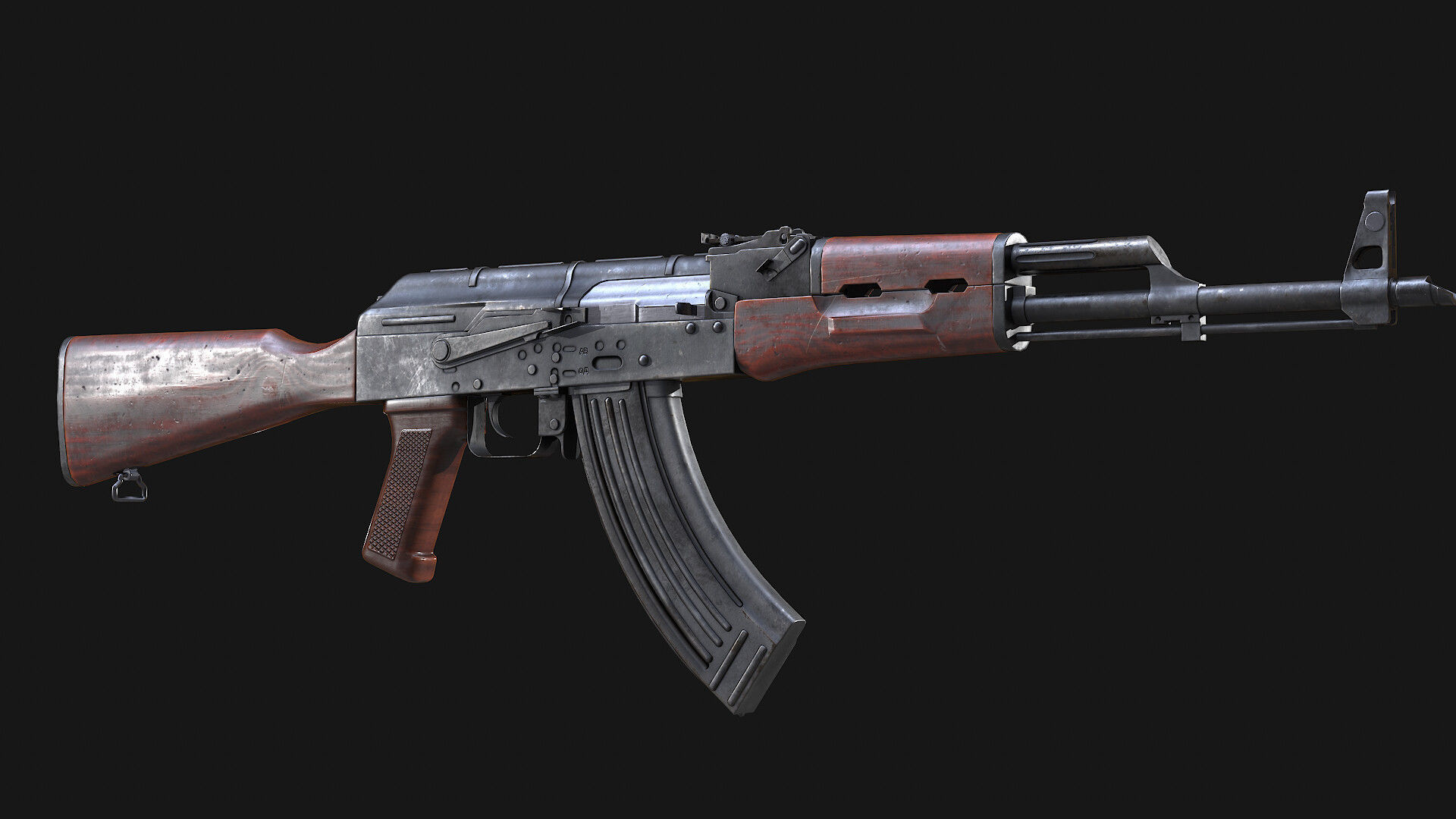 3D model Modern AAA Rifle Pack Game Ready PBR VR / AR / low-poly rigged ...