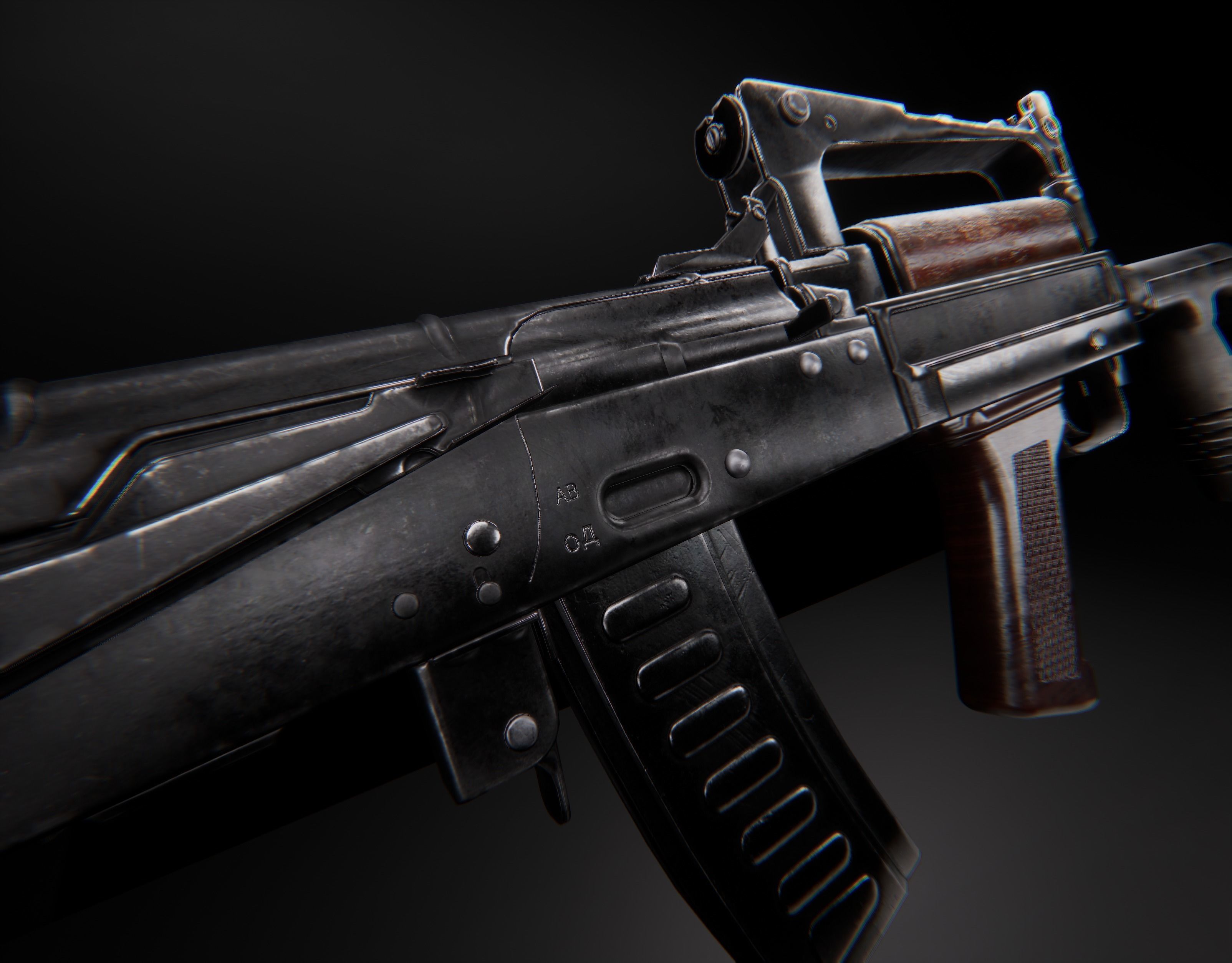 3D model Modern AAA Rifle Pack Game Ready PBR VR / AR / low-poly rigged ...