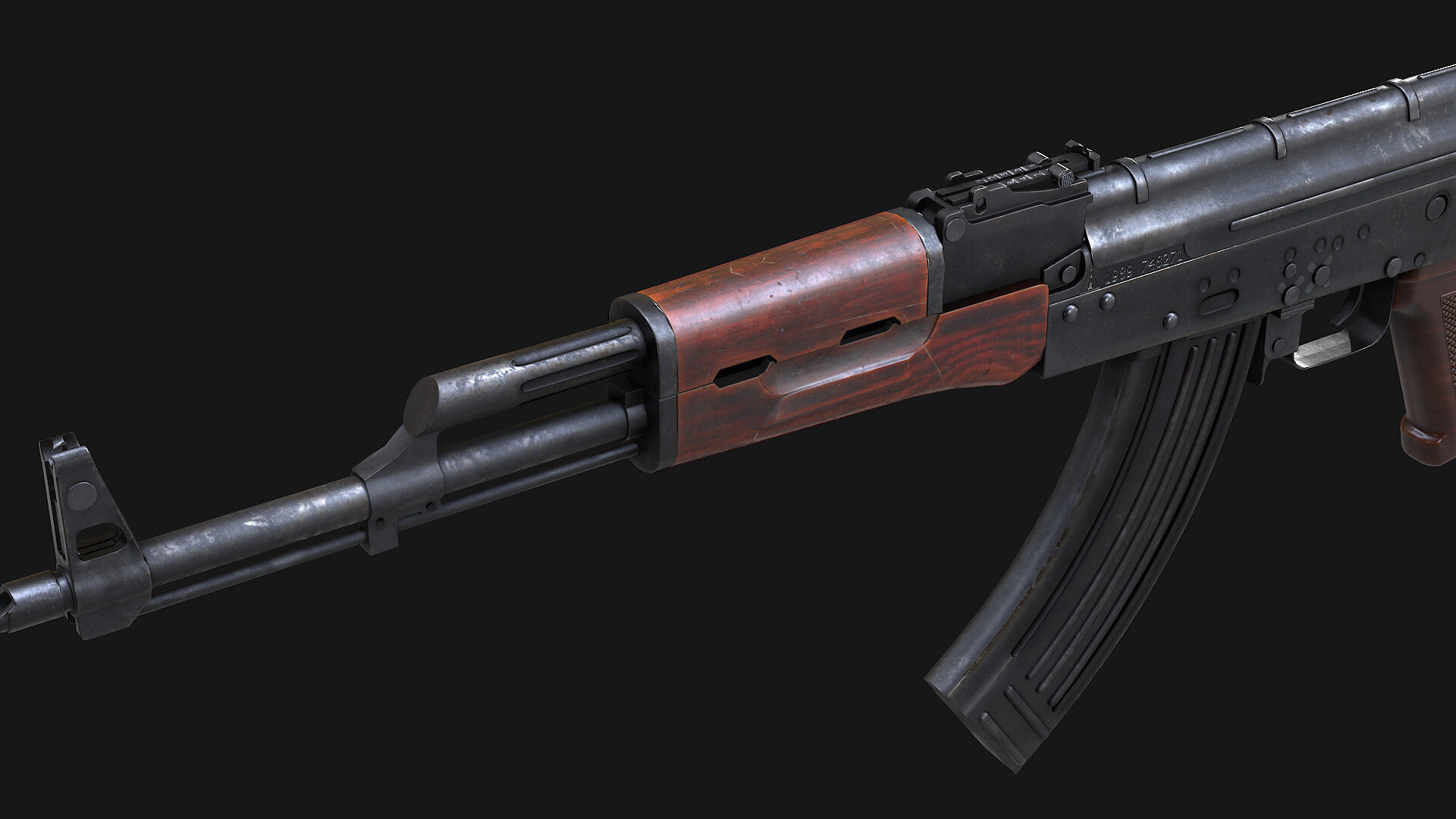 3D model Modern AAA Rifle Pack Game Ready PBR VR / AR / low-poly rigged ...