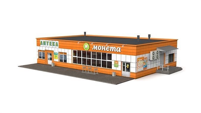 3D model Grocery store VR / AR / low-poly | CGTrader