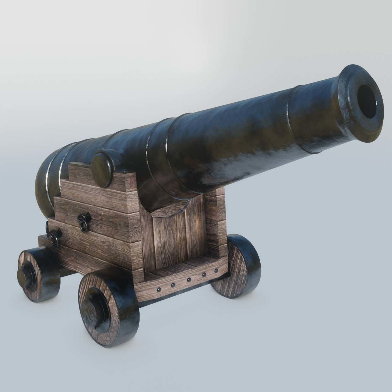 Cannon - Gun Of Ships Old military infantry defence weaponry 3D model ...
