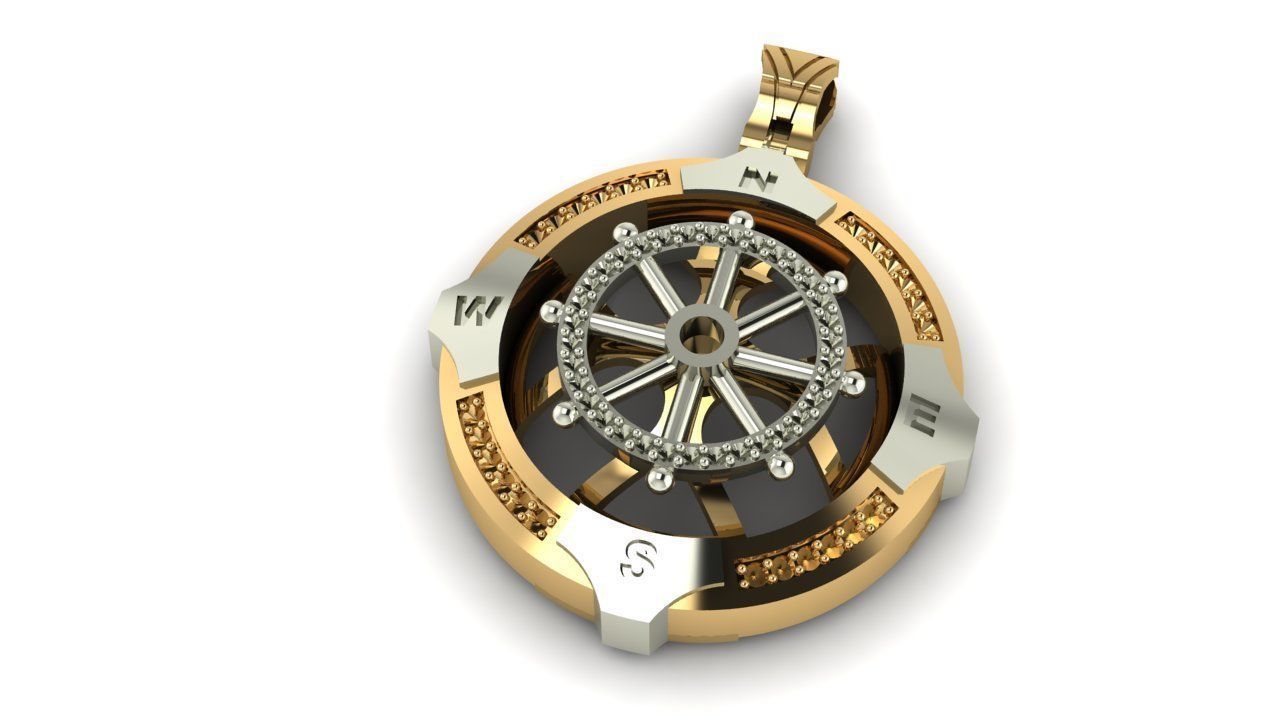 Compass pendant-DIJE BRUJULA REF BRU - G - 003 3D model | CGTrader