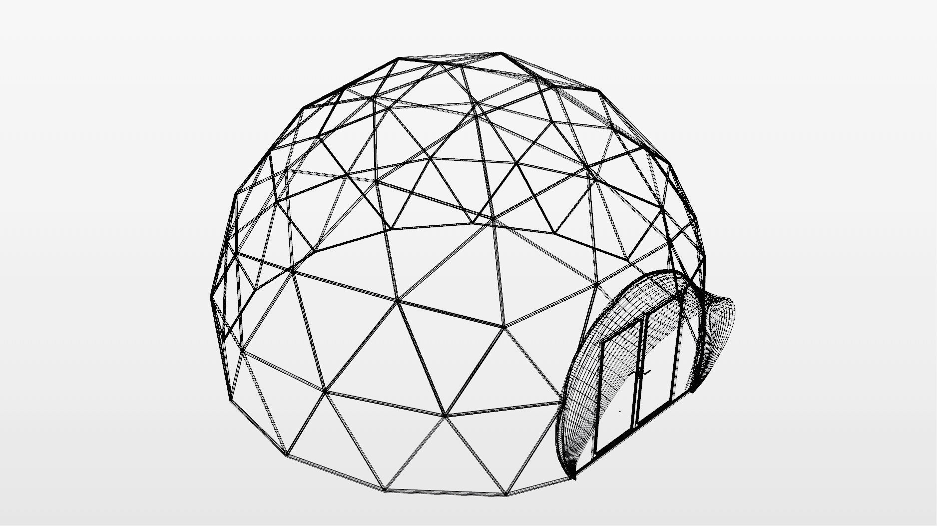 Geodome - 8m 3D model | CGTrader