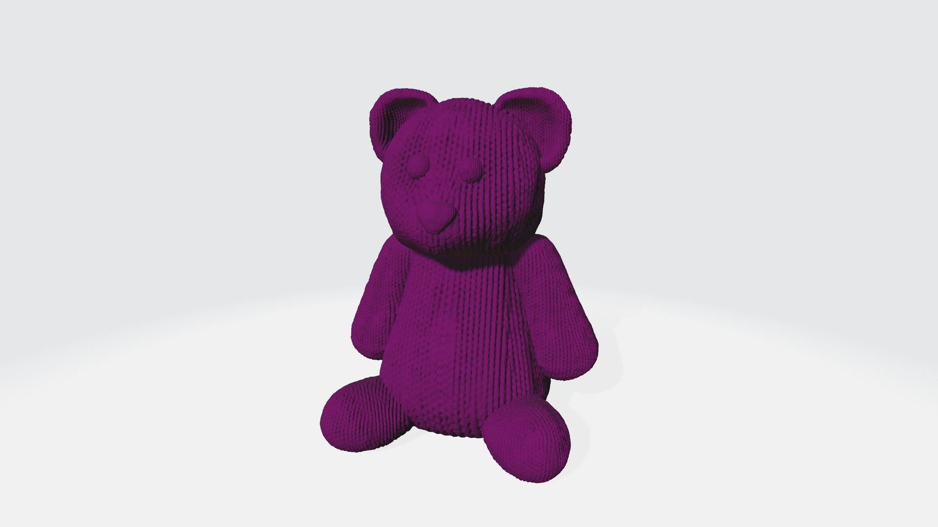 Knitted Teddy Bear 3D model 3D printable | CGTrader
