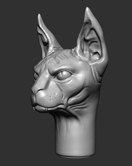 Sphinx Cat Headsculpt 3D model 3D printable | CGTrader