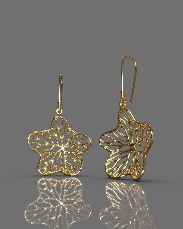 Fashion earrings 3D model 3D printable | CGTrader
