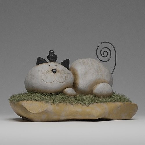 stone cat 3D model | CGTrader