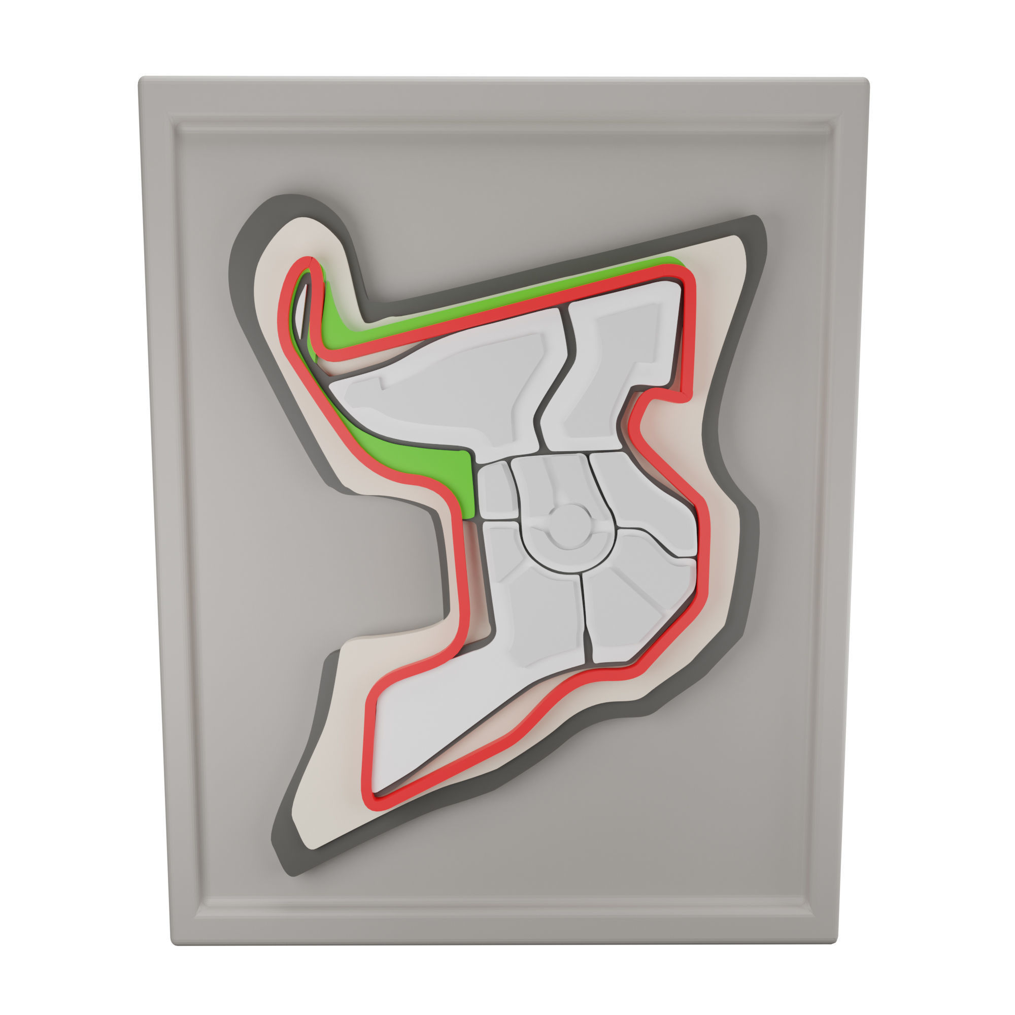 3D model Mandalika Map VR / AR / low-poly | CGTrader