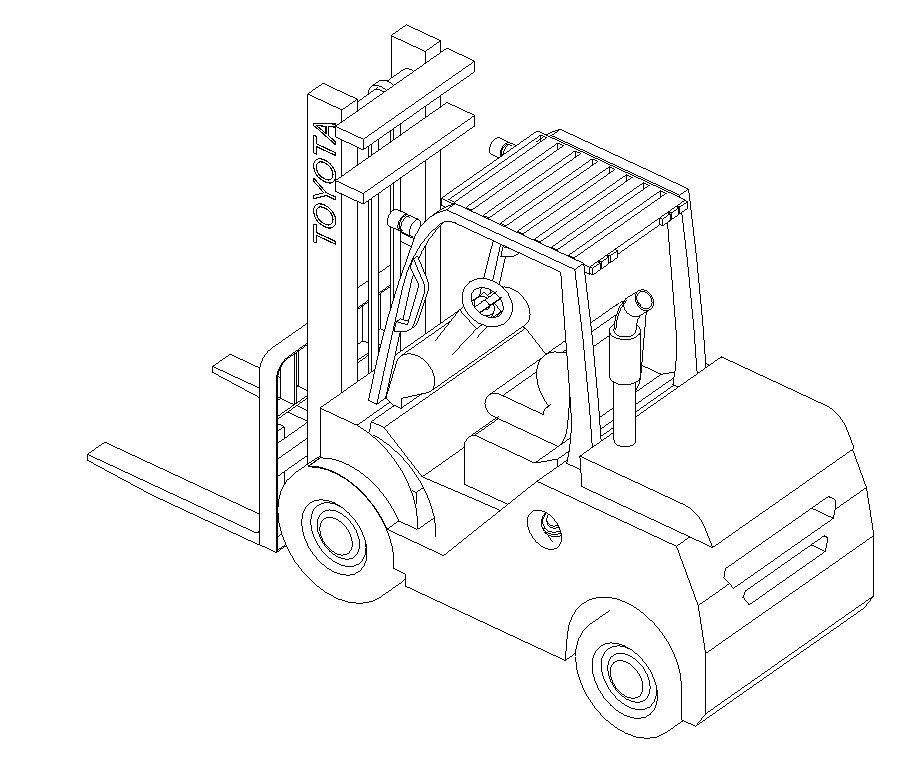 Forklift Truck Toyota 3D model | CGTrader