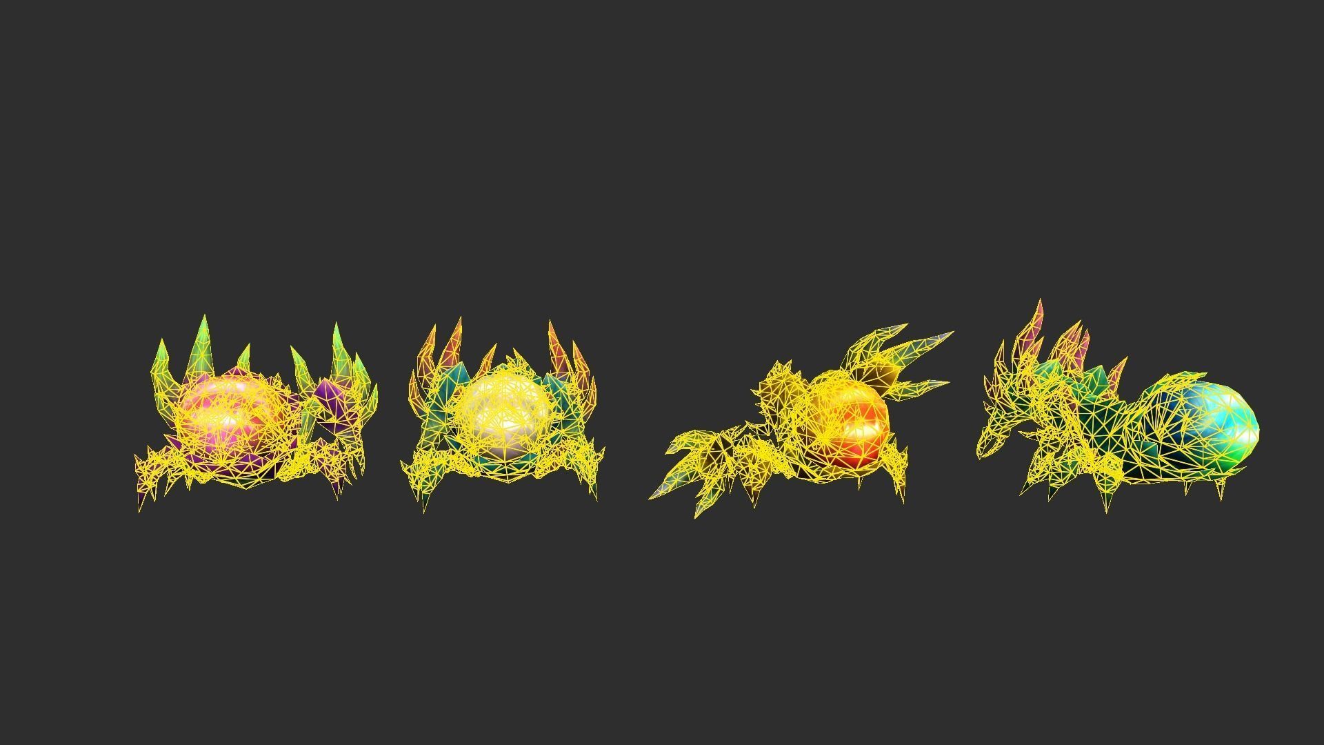 3D model Alien Spiders VR / AR / low-poly | CGTrader