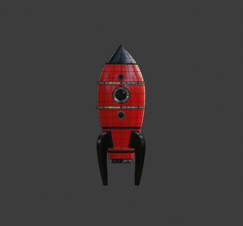 3D model Rocket ship VR / AR / low-poly | CGTrader