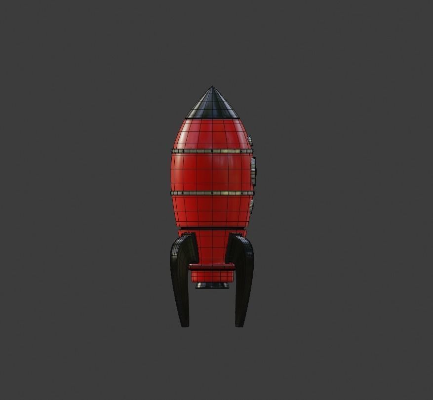 3D model Rocket ship VR / AR / low-poly | CGTrader