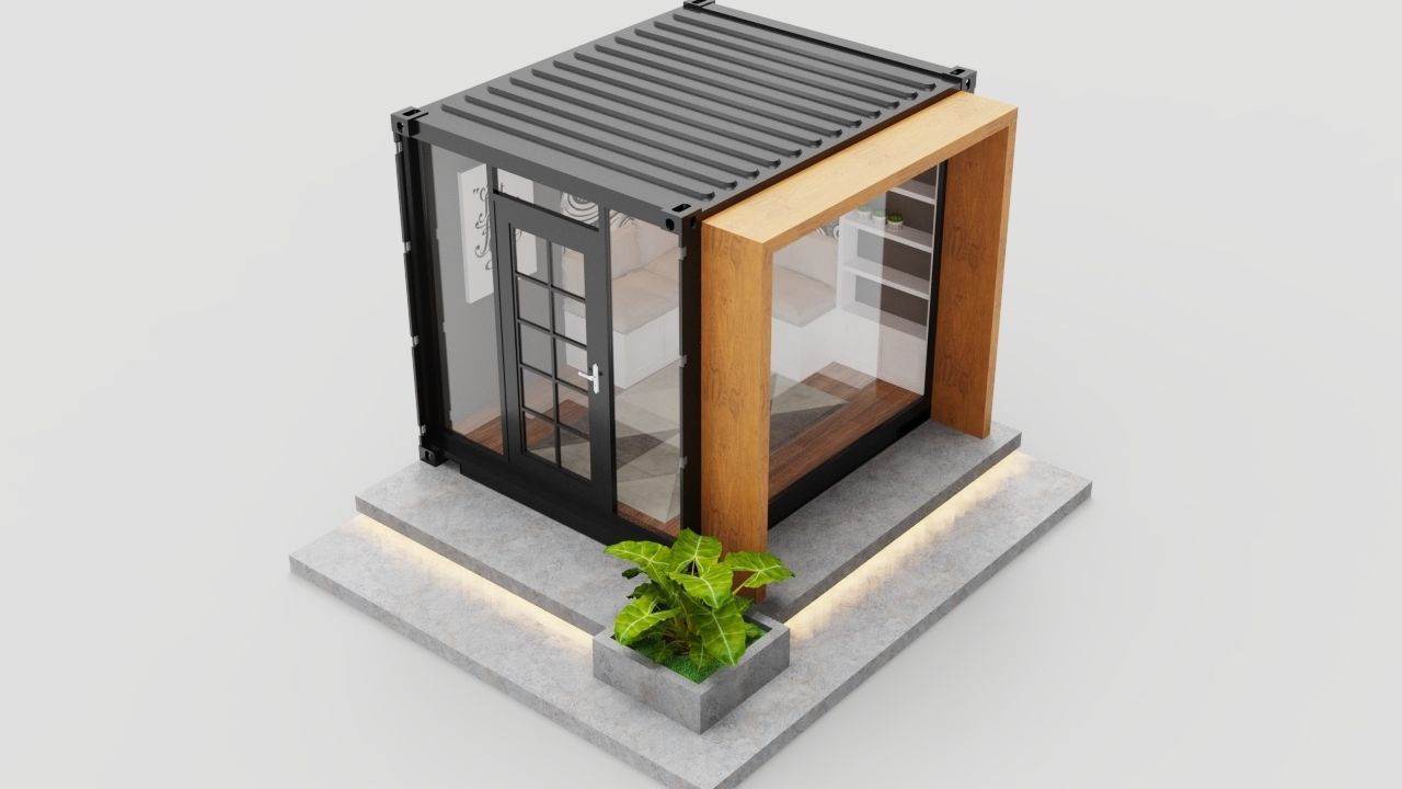 The Lounge Container 10ft 3D model | CGTrader