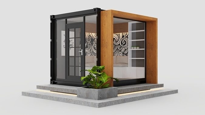 The Lounge Container 10ft 3D model | CGTrader