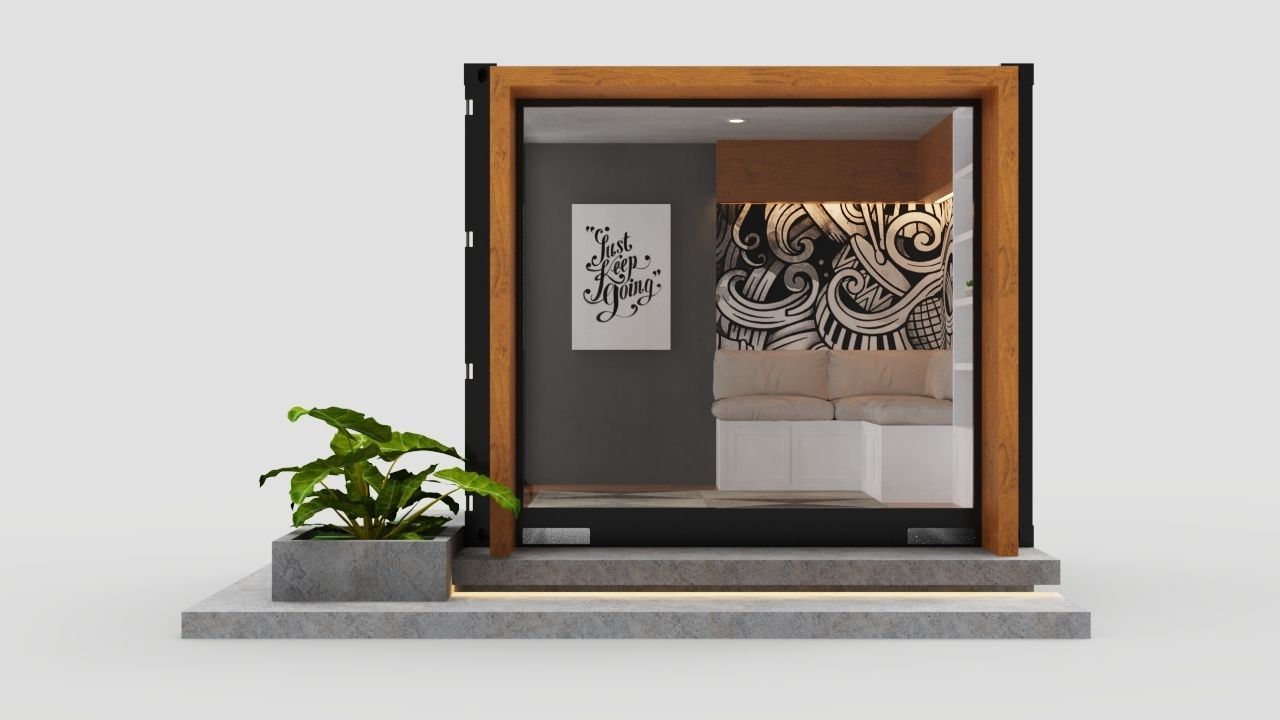 The Lounge Container 10ft 3D model | CGTrader