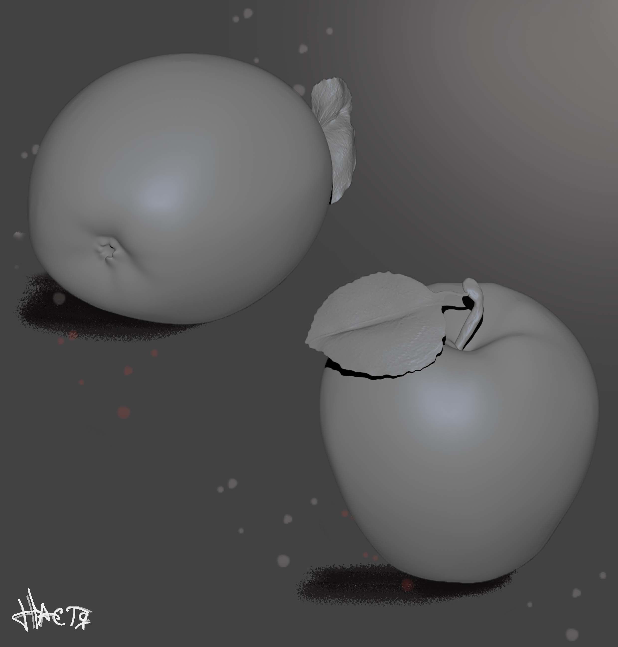 appel apple with leaf free 3D model | CGTrader