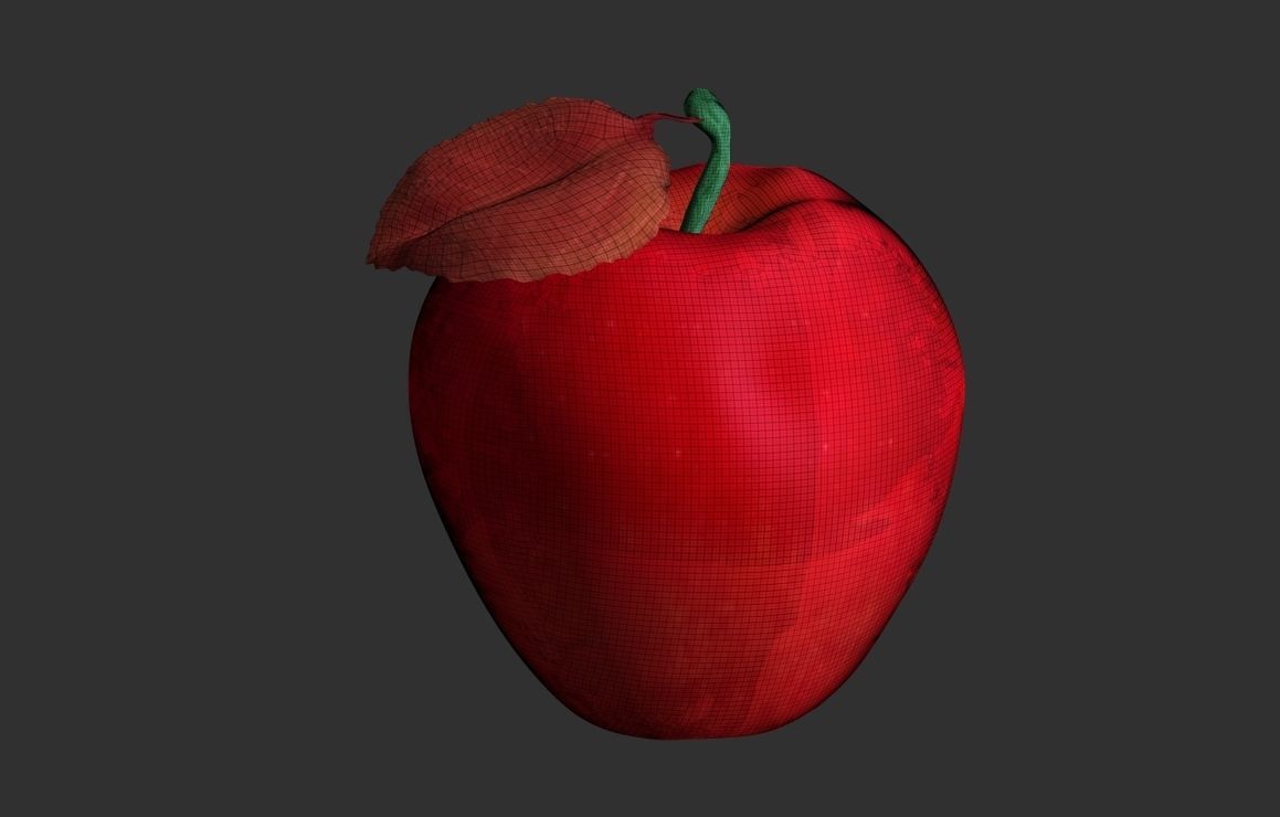 appel apple with leaf free 3D model | CGTrader