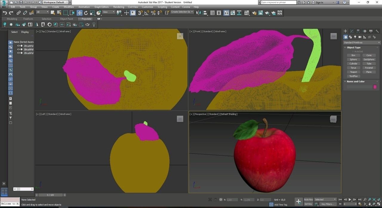 appel apple with leaf free 3D model | CGTrader