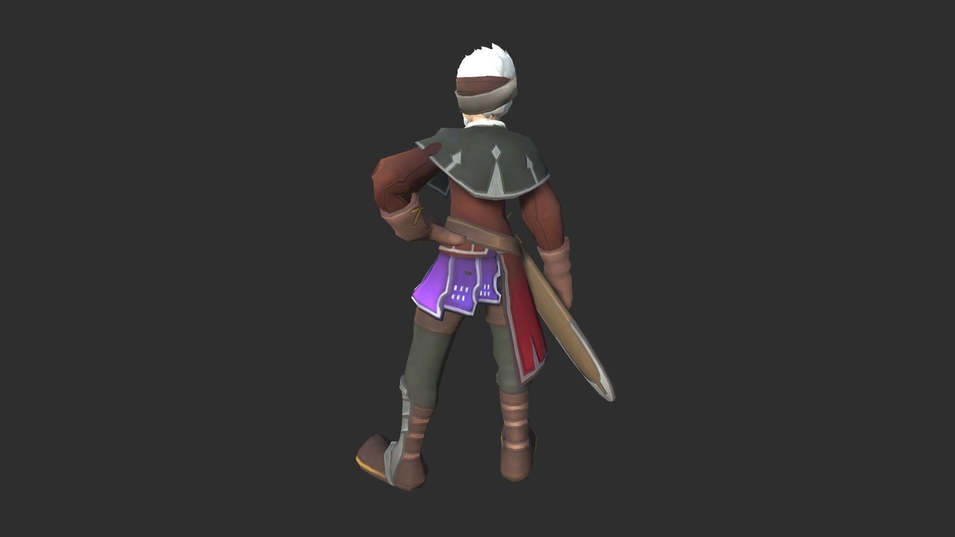 3D model Anime Old Adventurer VR / AR / low-poly | CGTrader