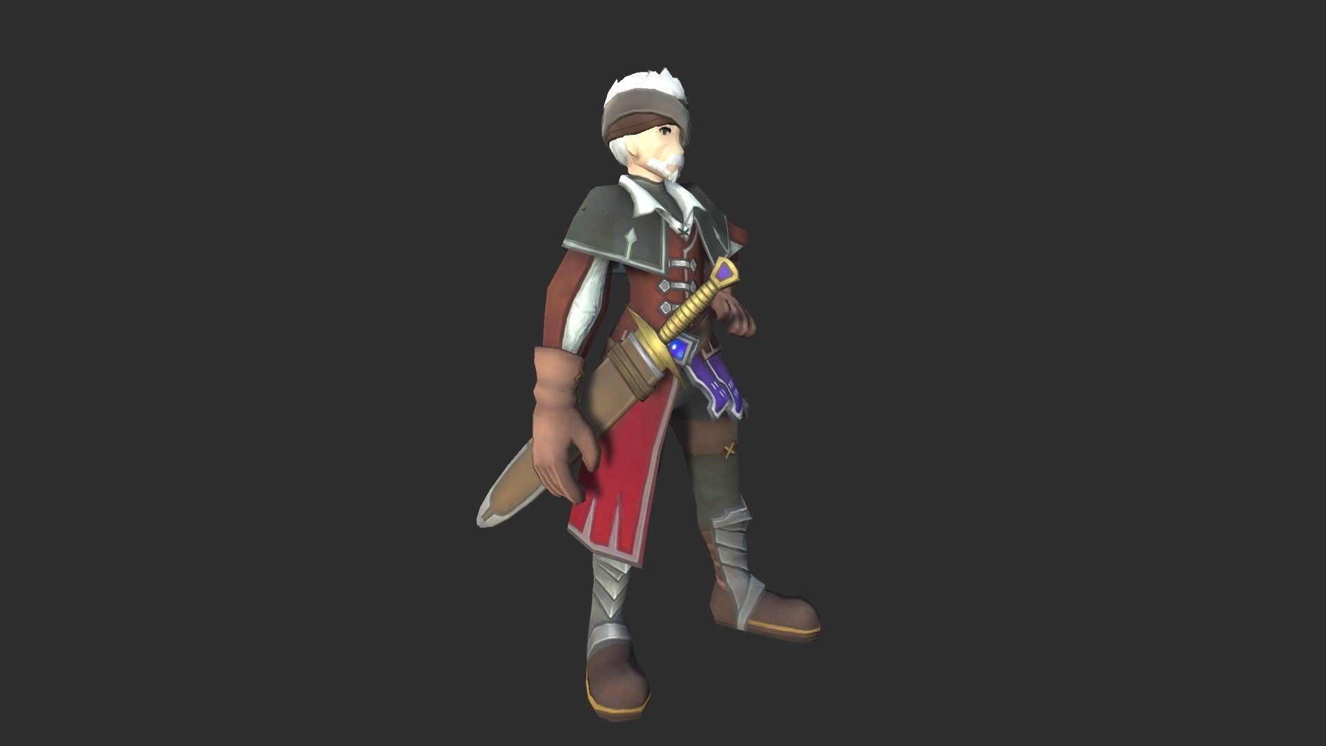 3D model Anime Old Adventurer VR / AR / low-poly | CGTrader
