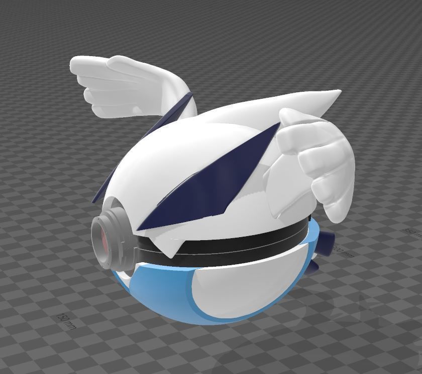 Lugia pokemon inspired pokeball 3D model | CGTrader