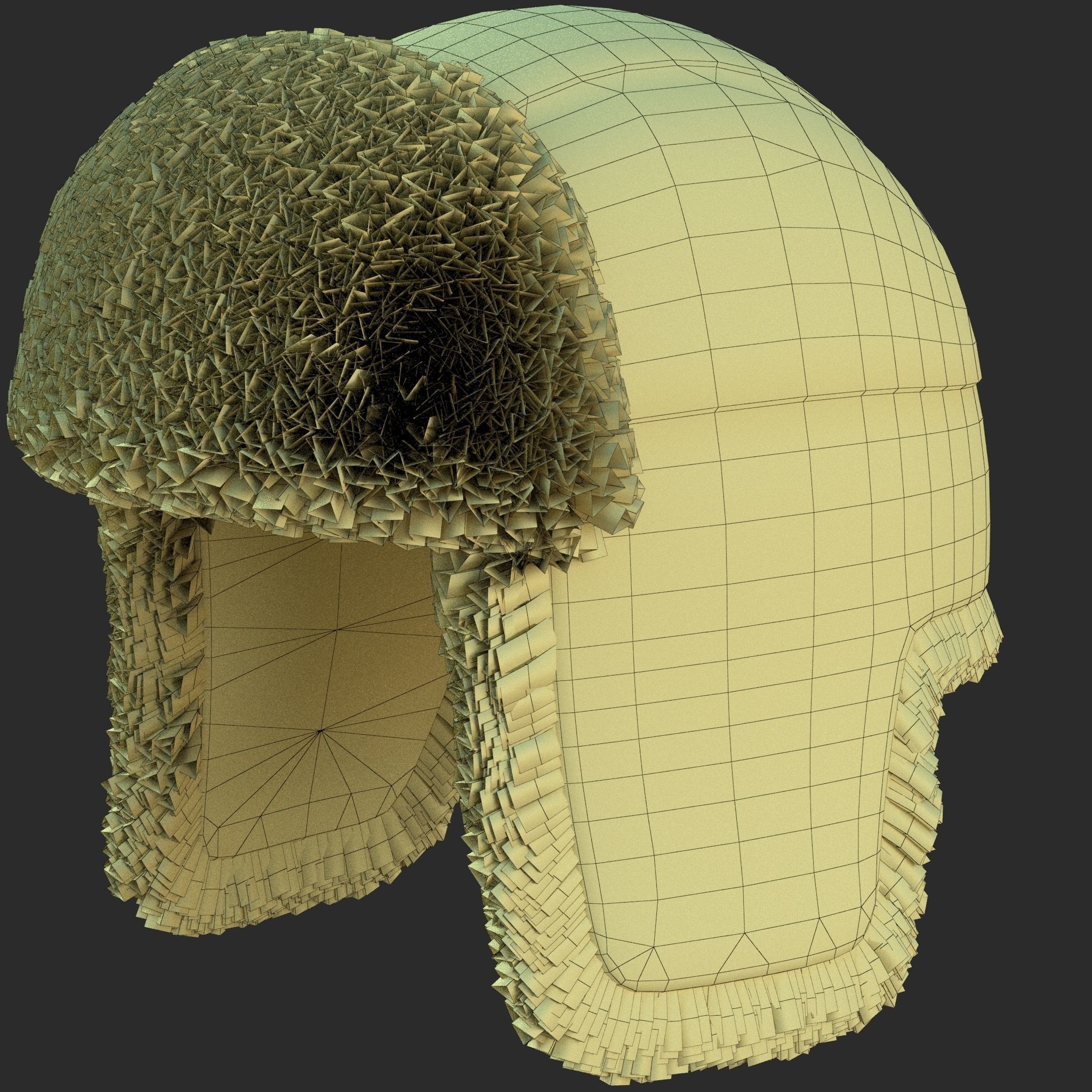 3D model Trapper Hat Winter Fur Lowpoly VR / AR / low-poly | CGTrader