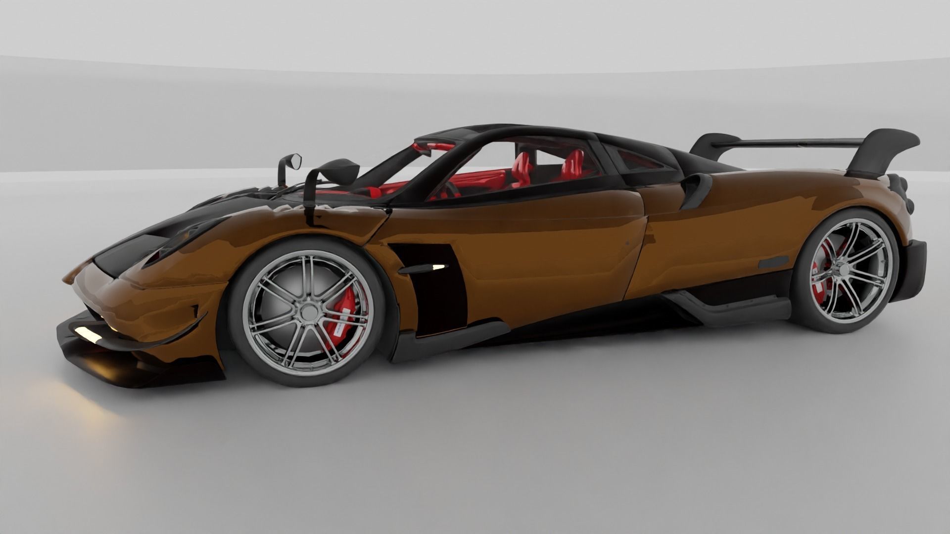 3D model pagani huara bc brown edition VR / AR / low-poly | CGTrader