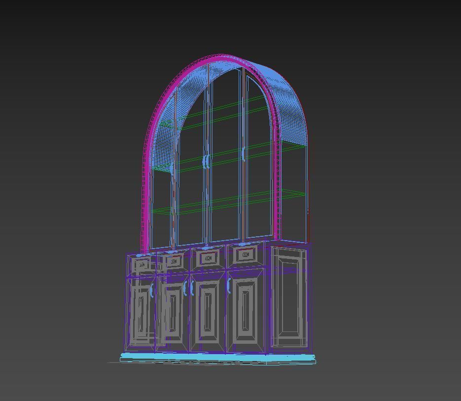 3D model Buffet Hatch Cabinet VR / AR / low-poly | CGTrader