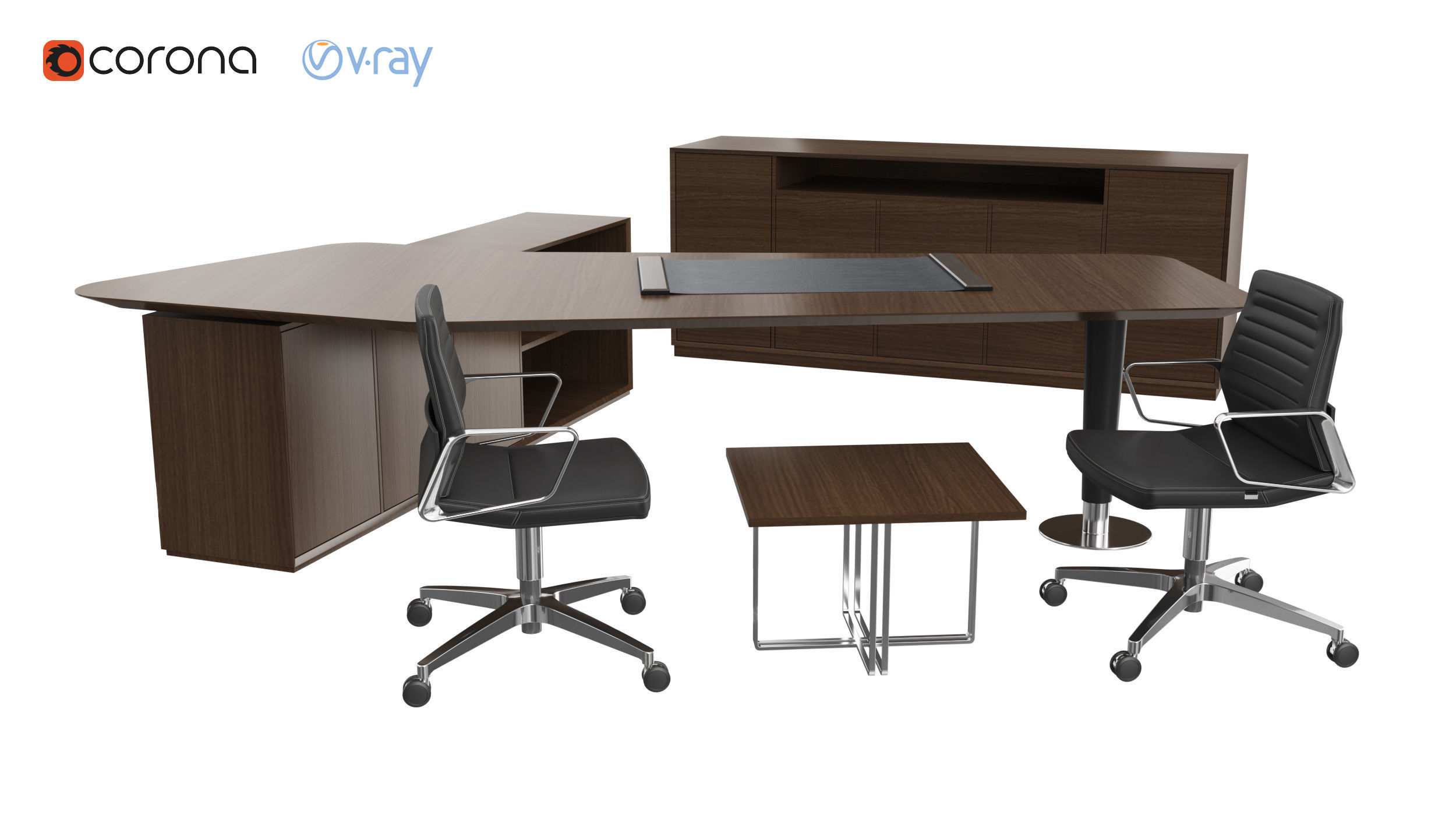 Manager office Desk 3D model | CGTrader