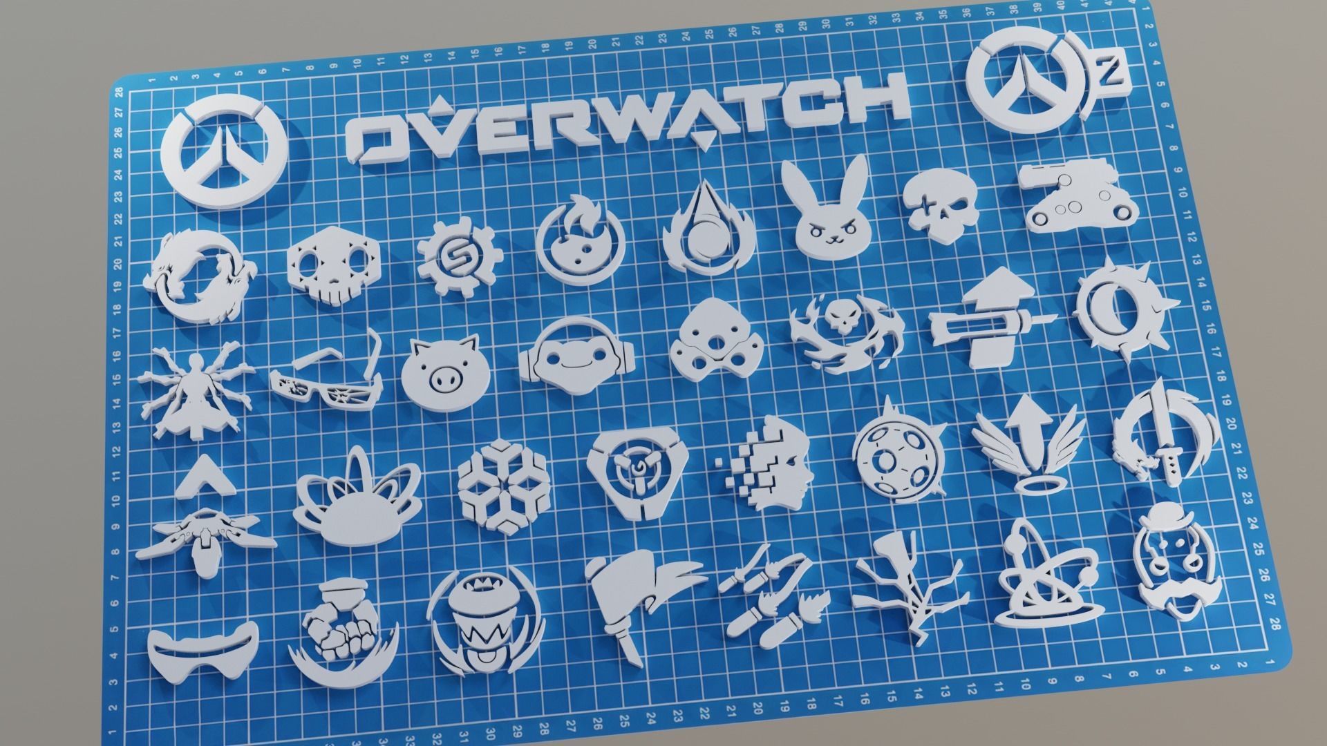 Overwatch logo and symbols 3D model 3D printable | CGTrader