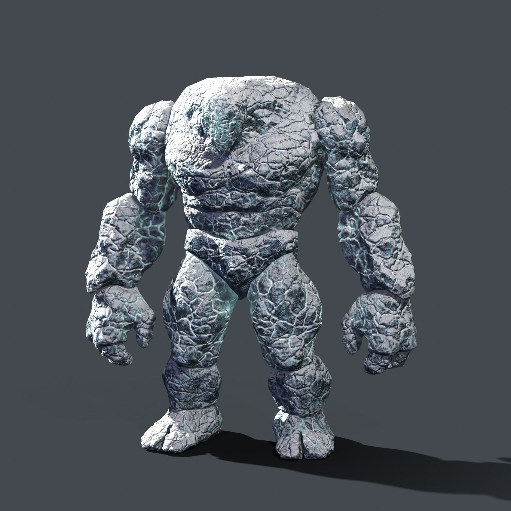 3D model Elemental Golem - Ice Snowy - VR / AR / low-poly | CGTrader
