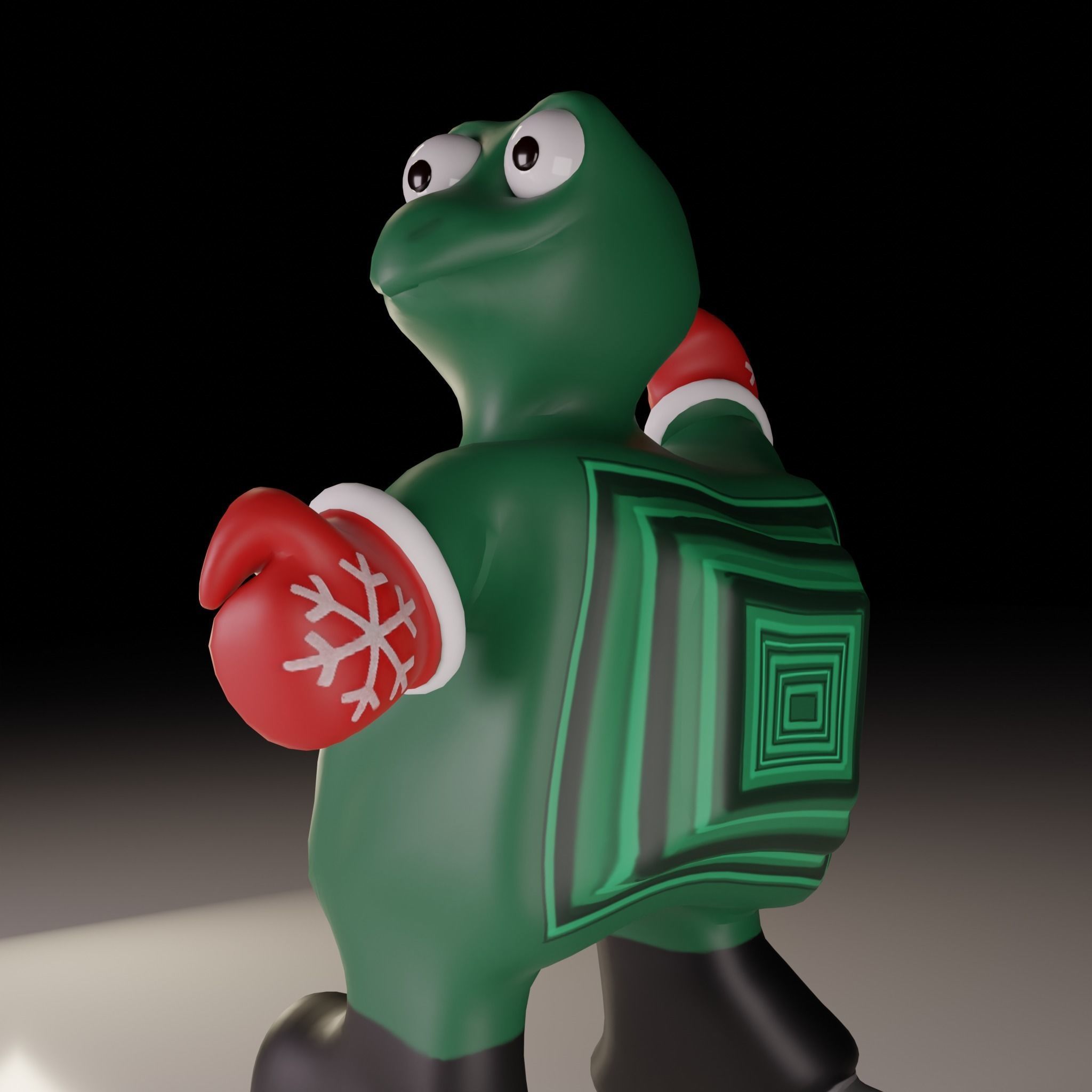 3D model Turtle ice skating VR / AR / low-poly | CGTrader