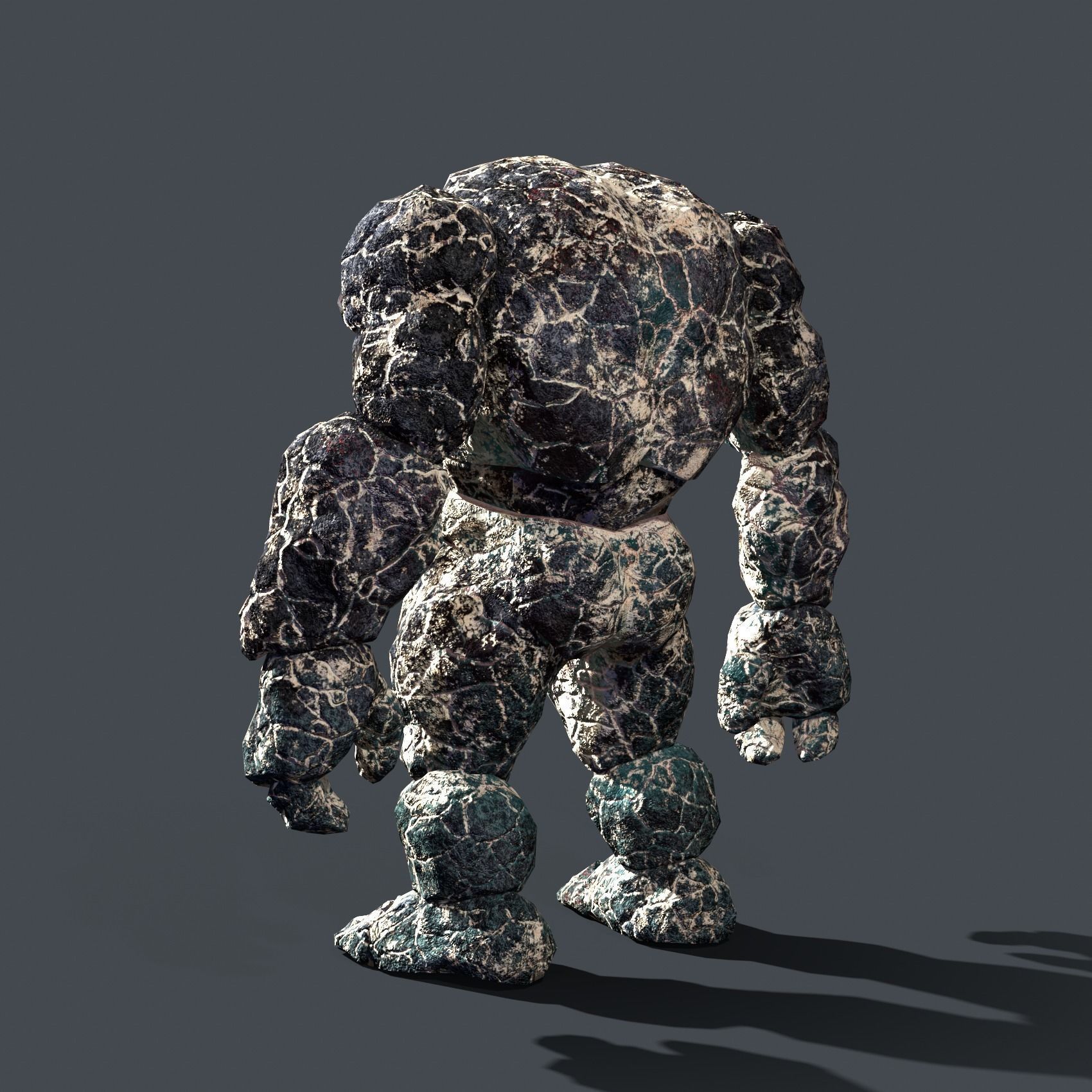 3D model Elemental Golem - Rock Sand - VR / AR / low-poly | CGTrader