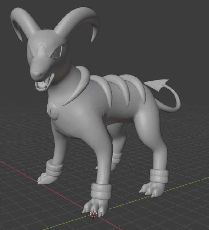 POKEMON 229 - HOUNDOOM 3D model 3D printable | CGTrader